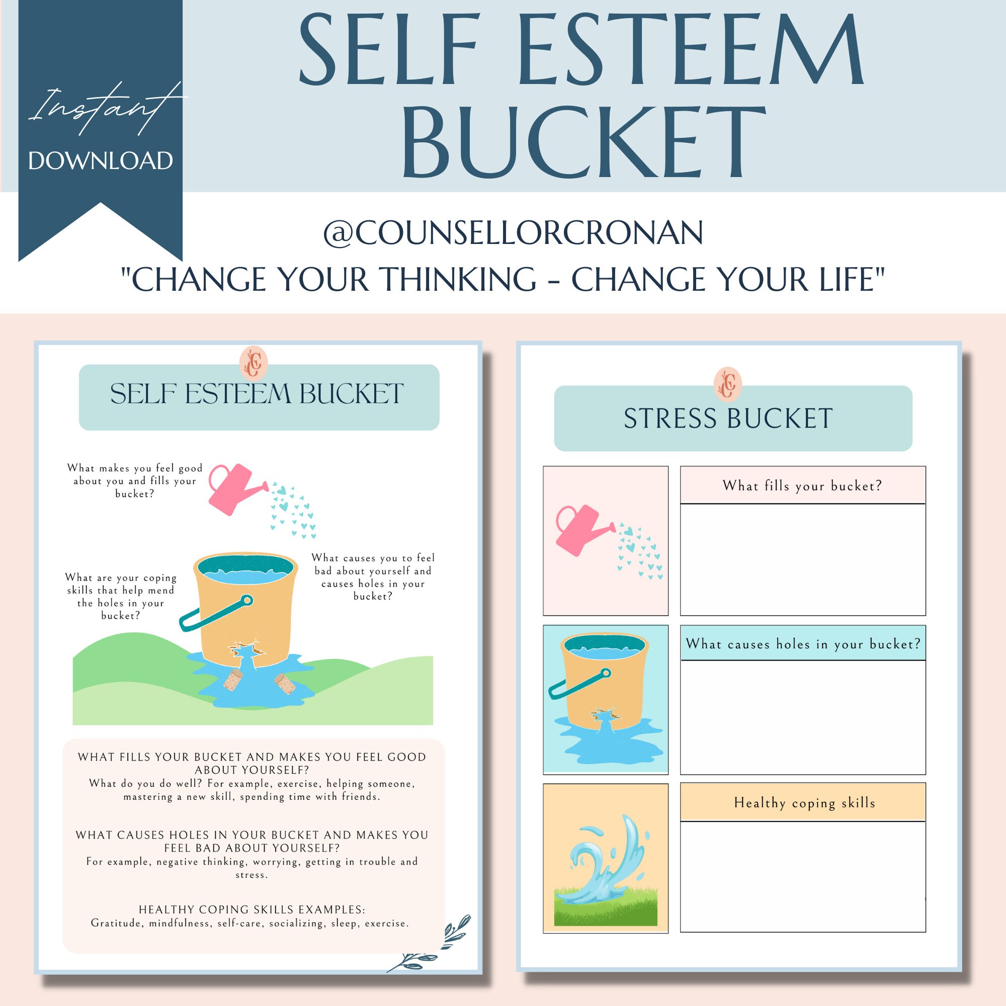 Self Sabotage Quiz Therapy Worksheets Self Love Journal - Etsy