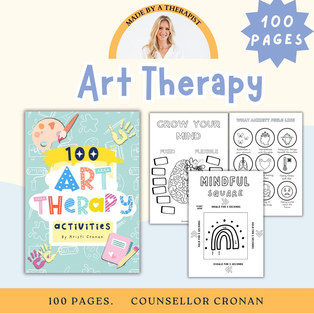 Art Therapy Worksheets for Mental Health, Self-esteem, and Confidence ...