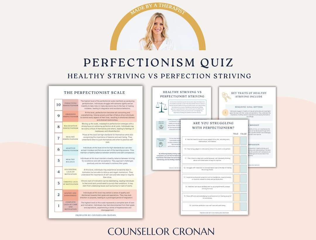 Perfectionism Scale And Quiz Healthy Striving Vs Perfection Striving