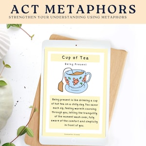 Acceptance Therapy Metaphor Flash Cards, Commitment Therapy, Therapist ...