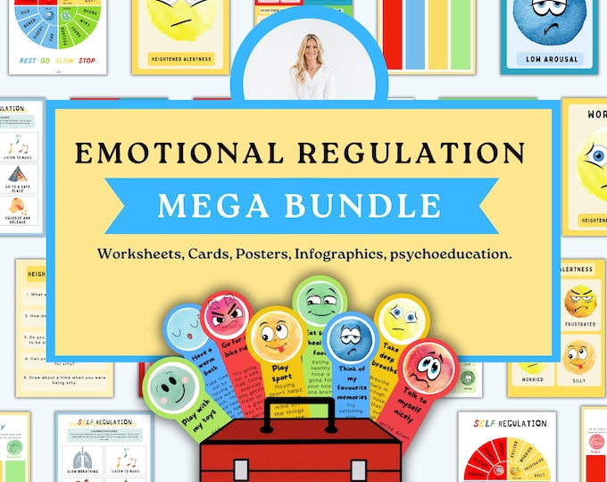 Self Regulation Mega Bundle Worksheets, Cards, Coping Skills Poster Kit ...