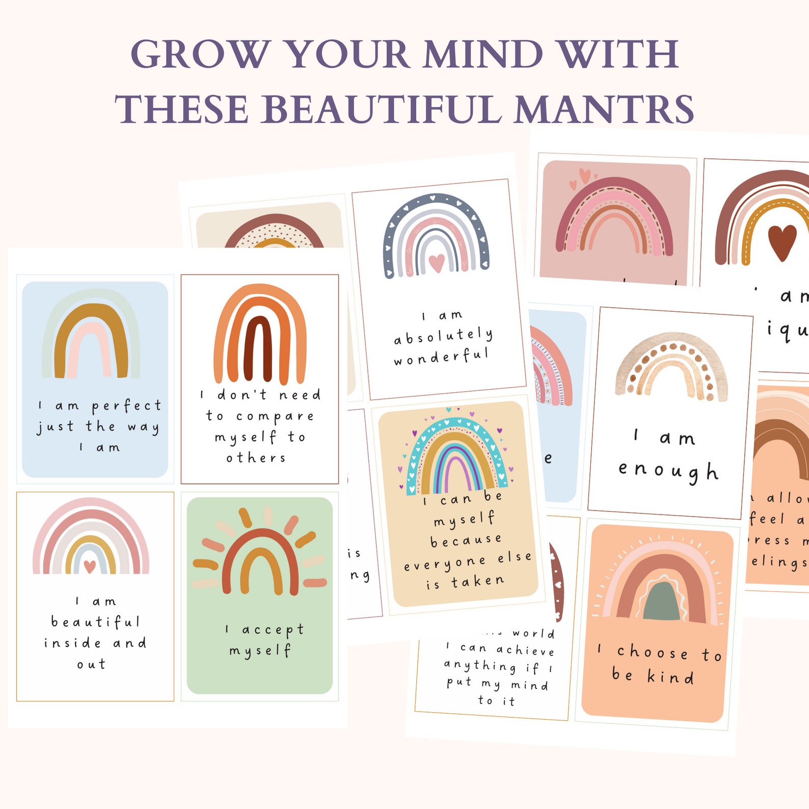 Positive Affirmation Cards Therapy Office Decor Calming | Etsy