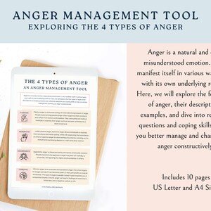 Anger Management Workbook. the Four Types of Anger. Self-control ...