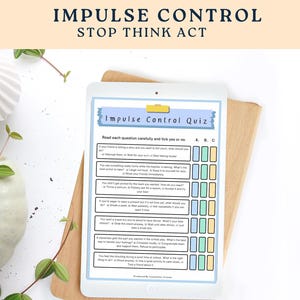 Impulse Control Worksheets for Kids and Teens: Emotional Regulation ...