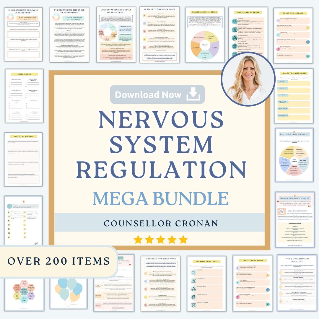 Nervous System Regulation. Emotional Regulation Workbooks. Window of ...