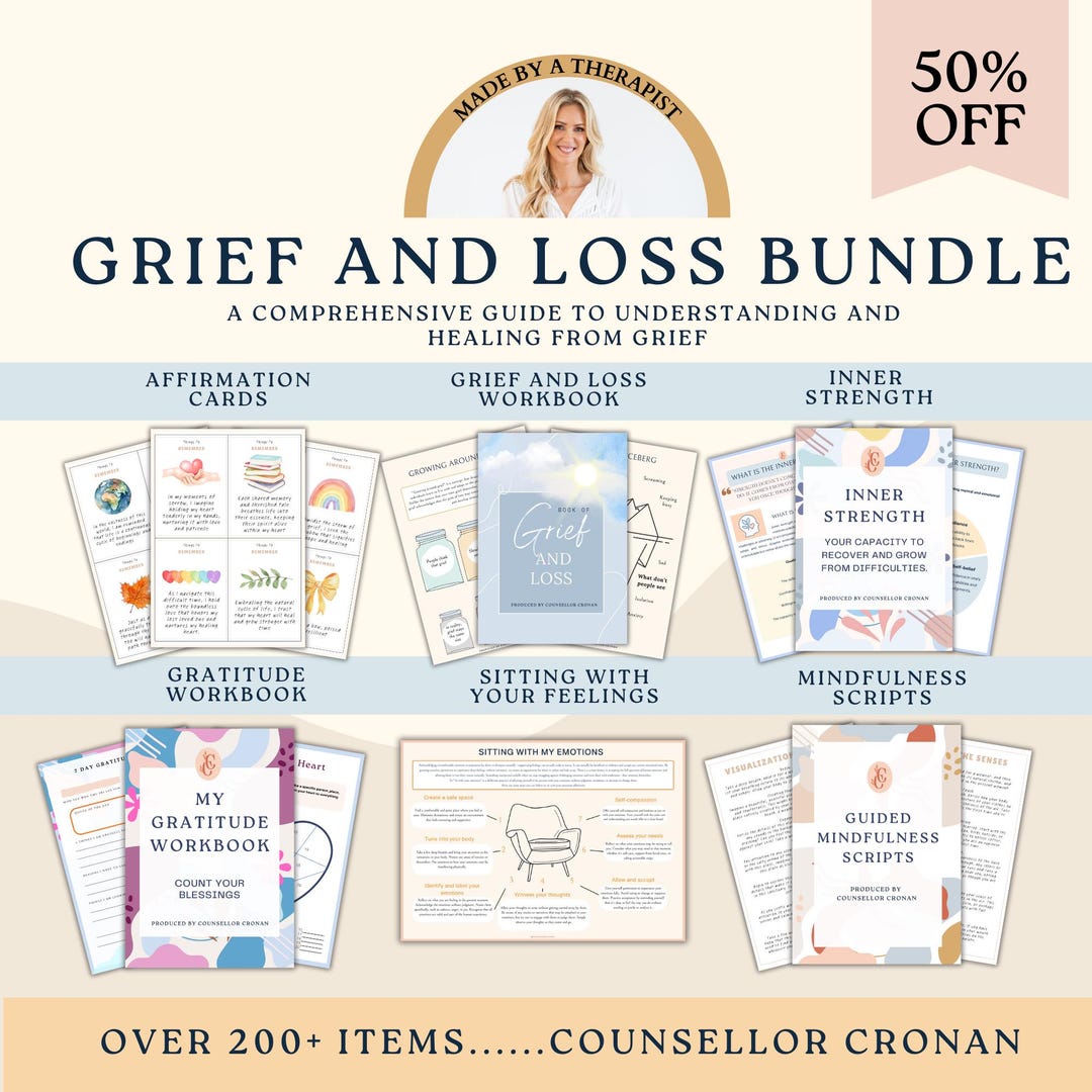 Grief and Loss Bundle. Bereavement Tools and Resources. Healing Journal ...