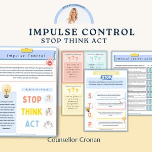 Impulse Control Worksheets for Kids and Teens: Emotional Regulation ...