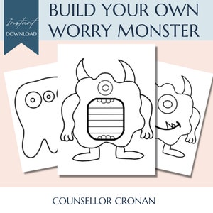 Worry Monster Activity Book, Manage Worries, Anxiety Relief, Zones Self ...