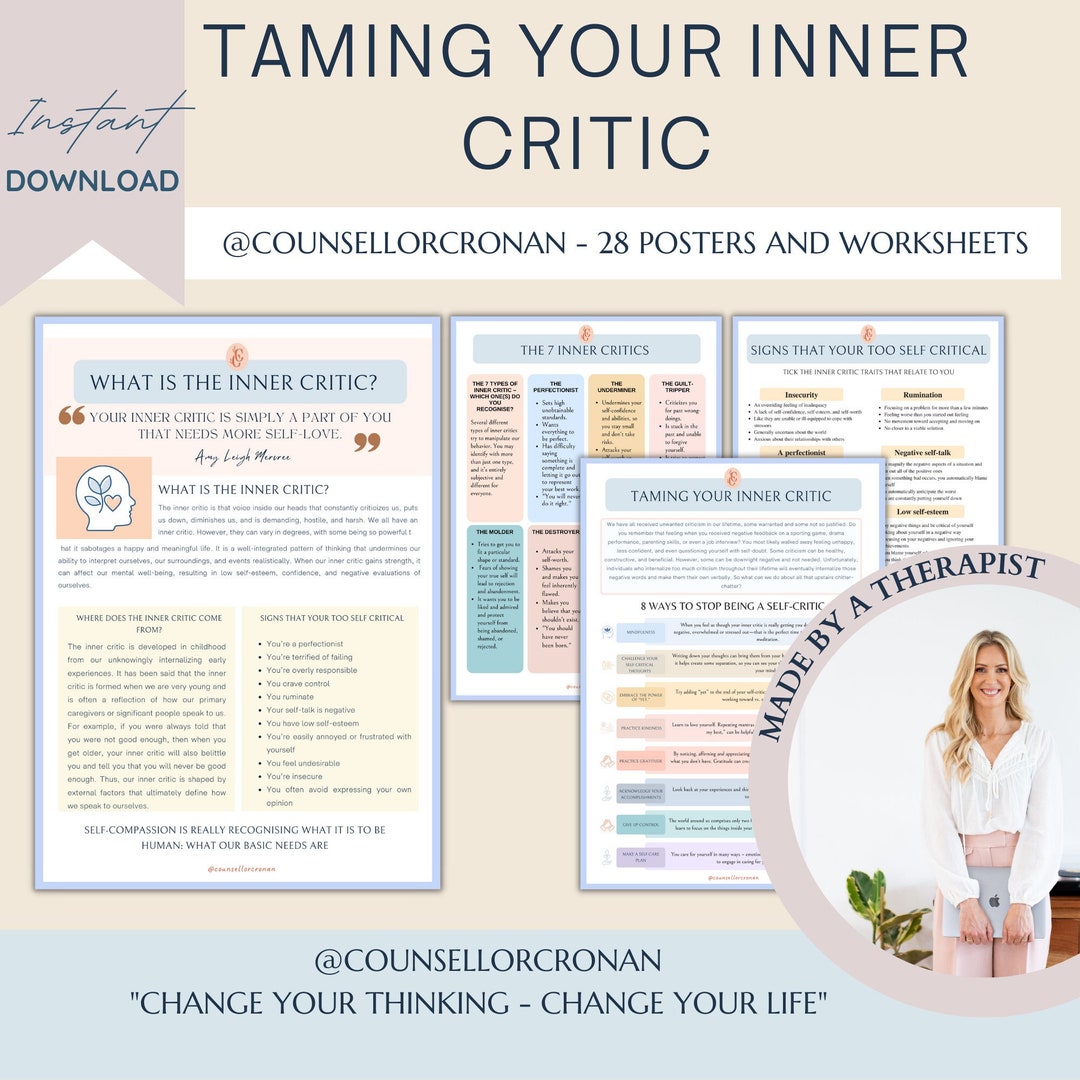 Inner Critic Workbook Self Help Self Healing Mental Health - Etsy
