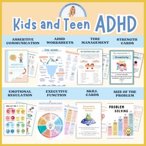Kids and Teen ADHD Coping Strategies Bundle. ADHD Journal, ADHD Planner ...