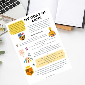 Coat of Arms Self-identity and Self-esteem Worksheets for Kids and ...