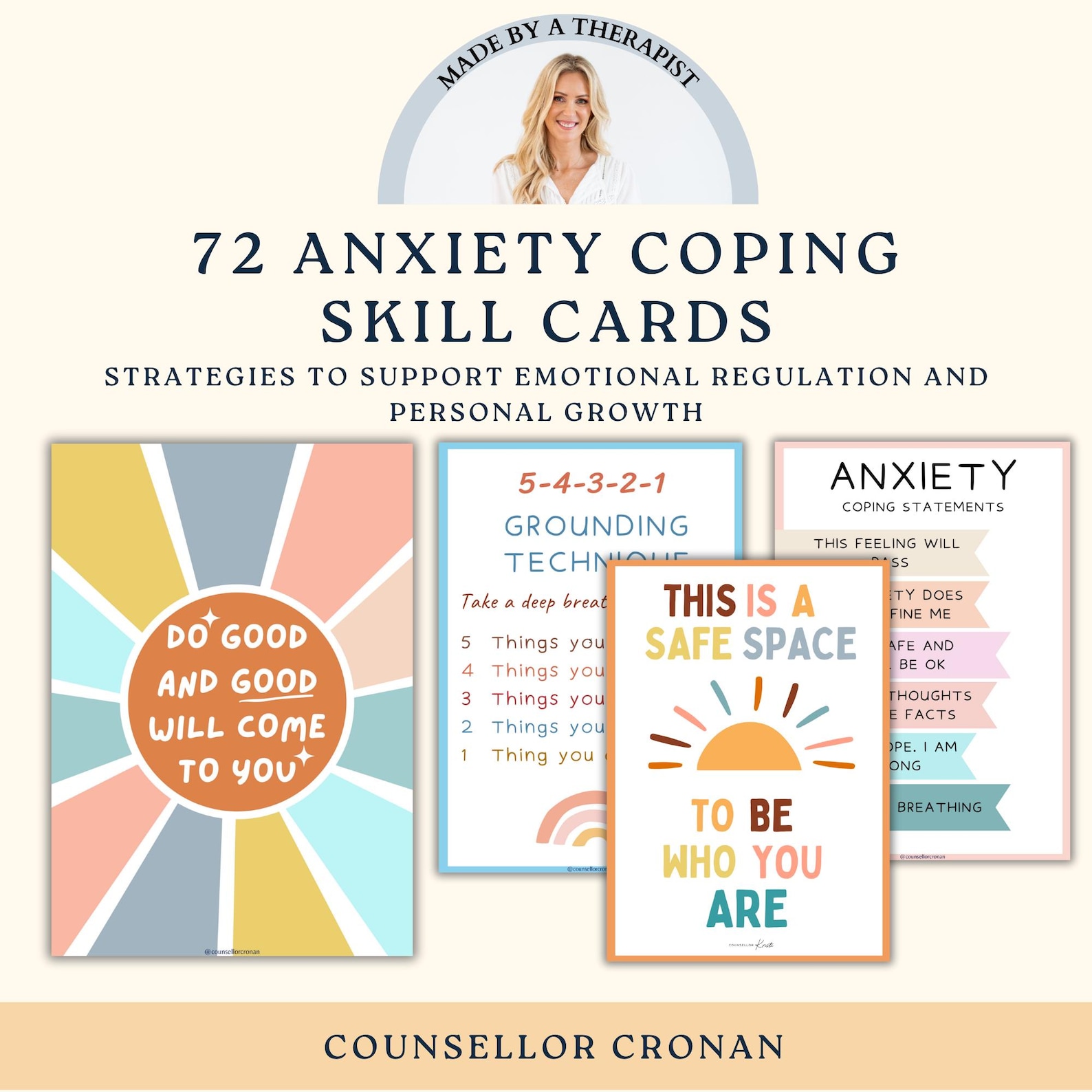 Anxiety Coping Skills Mega Bundle, Therapy Worksheets, Anxiety Cards ...