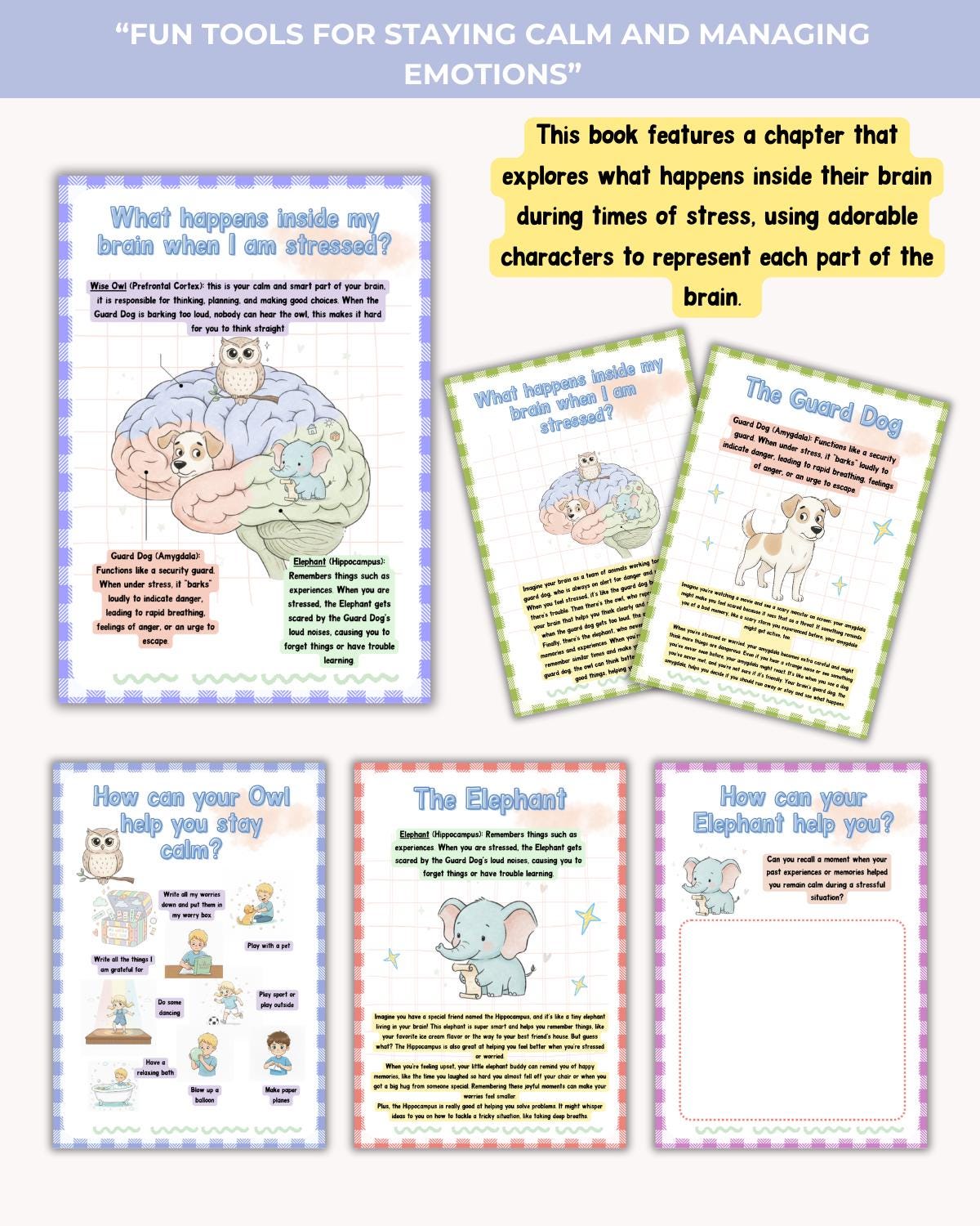 Kids Self-regulation Coping Skills Workbook. Children Feelings ...