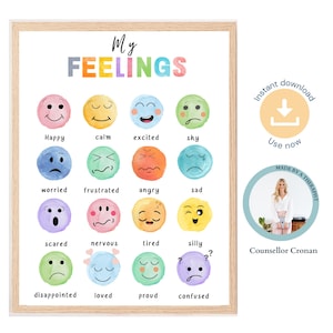 Feelings Poster, Kids Feelings, Soft Feelings, Nursery Wall Art ...