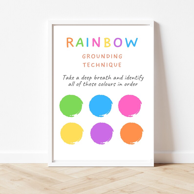 Rainbow Grounding Technique Calming Down Corner Social - Etsy Canada