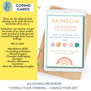 Kids Coping Skills Calm Cards Mindfulness Cards Grounding - Etsy