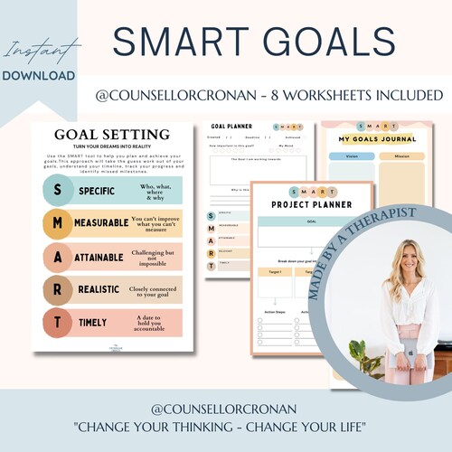 SMART Goal Setting Worksheet - Etsy