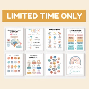 Boundaries Therapy Posters Counselor Office Decor Psychology Anxiety ...