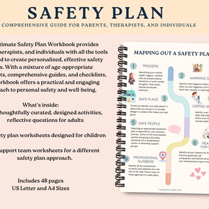 Safety Plan Worksheets for All Ages, Therapist Notes, Therapist ...