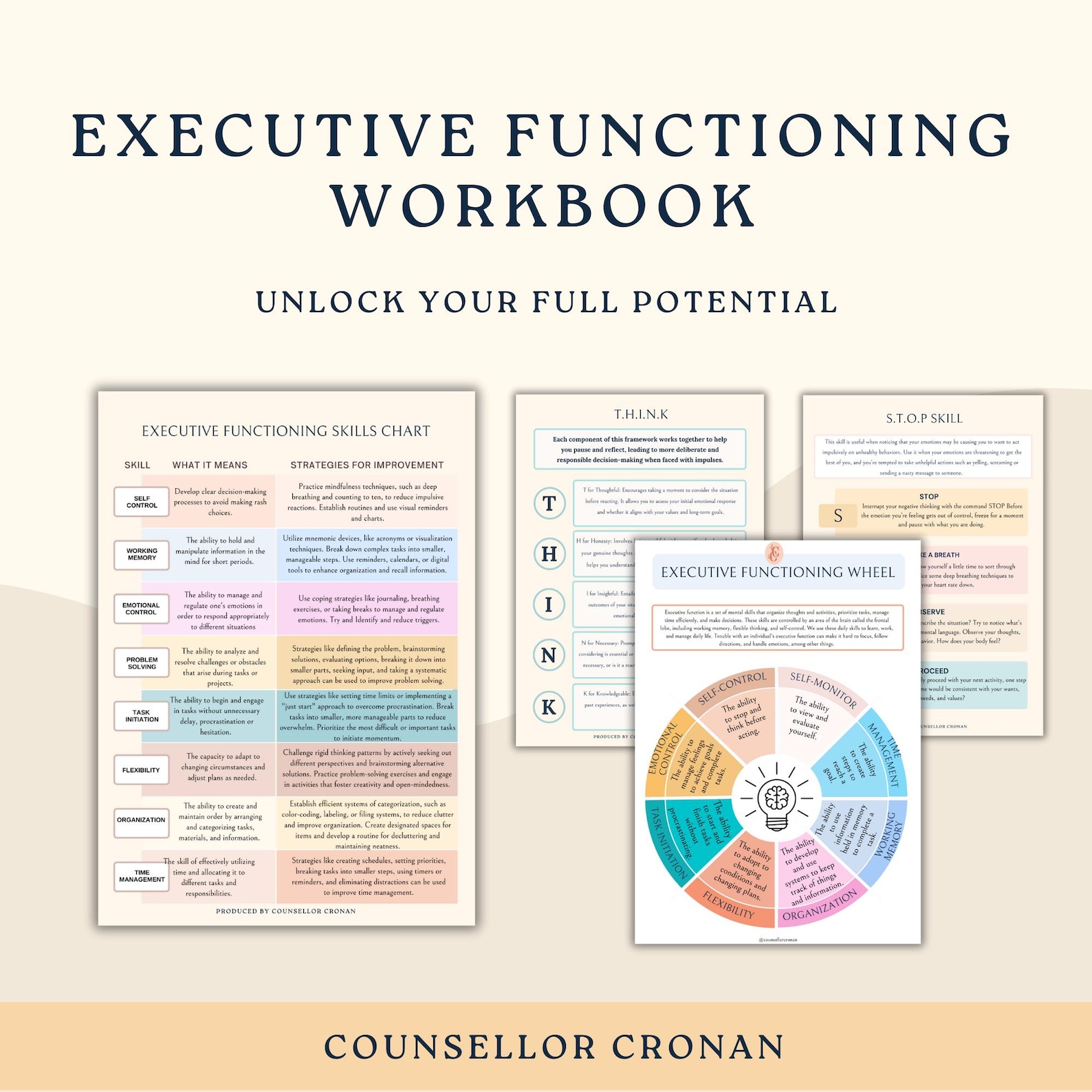 Executive Functioning Workbook. Self-therapy Journal. Executive ...