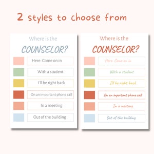 Where is the Counselor Office Sign, Therapy Office Decor, School ...