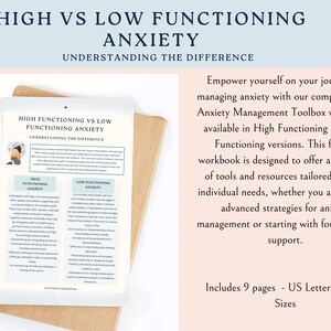 High Vs Low Functioning Anxiety Worksheets. Helping You Understand the ...