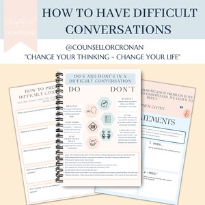 How to Have Difficult Conversations. Communication Workbook - Etsy