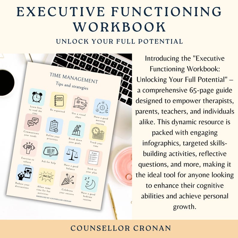 Executive Functioning Skills Chart for Educators. Mental Health Professionals, Psychology Tools ...