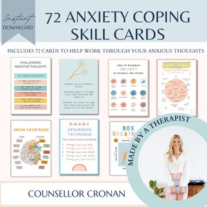 Trauma Therapy 50% off Bundle, Anxiety Coping Skill Card, Therapy ...
