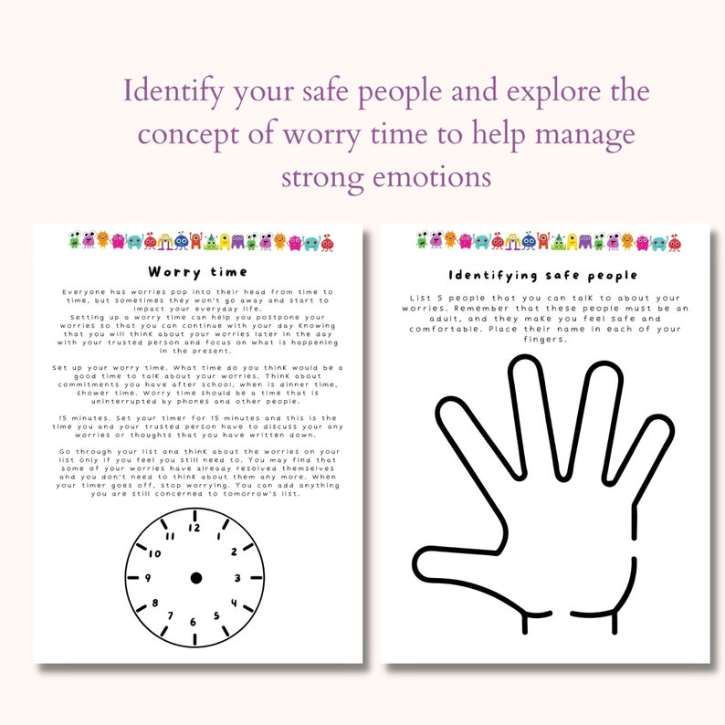 Worry Monster Activity Book Manage Worries Anxiety Relief - Etsy Canada