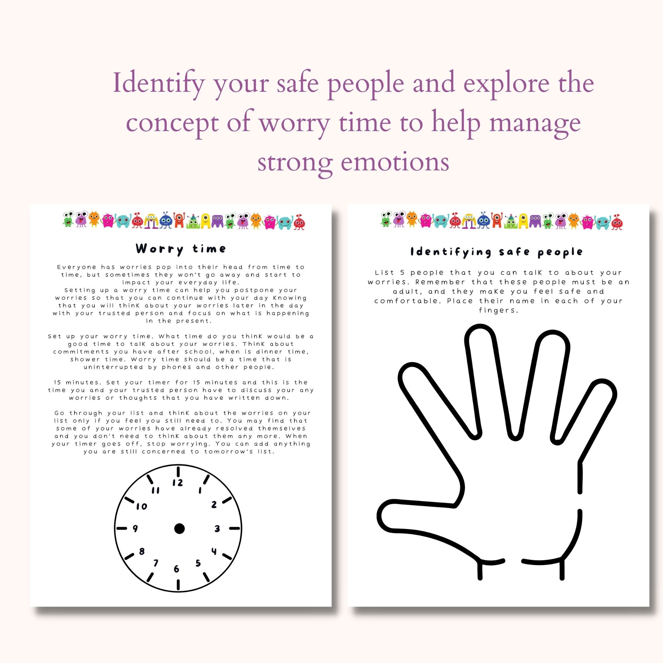 Worry Monster Activity Book Manage Worries Anxiety Relief - Etsy Canada