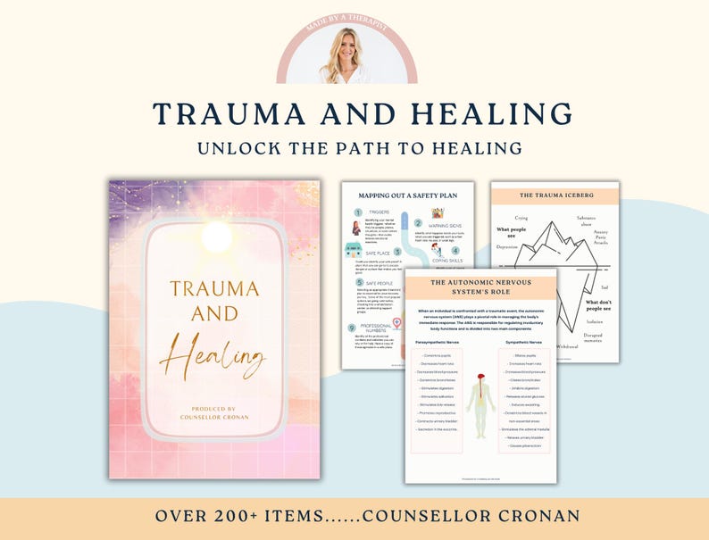 Trauma Therapy 50% off Bundle, Anxiety Coping Skill Card, Therapy ...