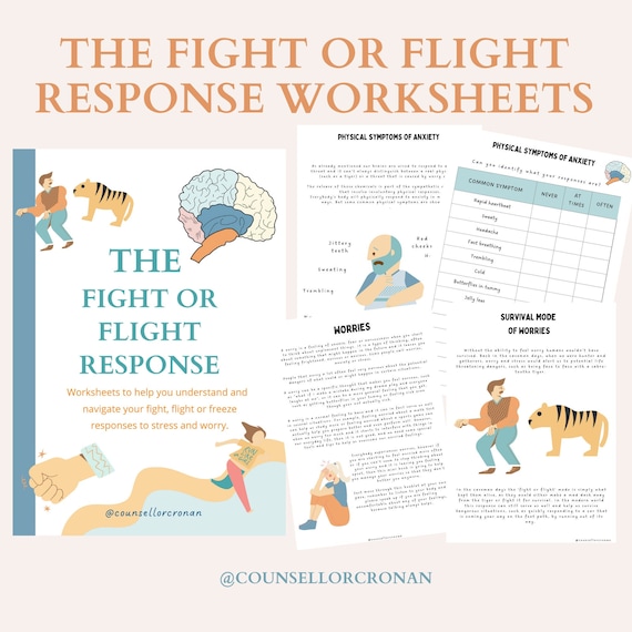 The Fight or Flight Response Workbook Therapy Worksheets - Etsy UK