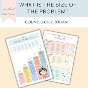 The Size of the Problem Worksheets, Kids Therapy, Executive Functioning ...