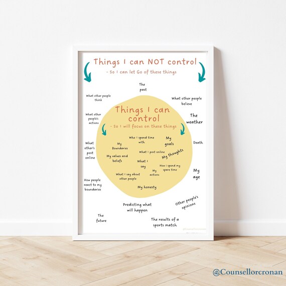In My Control Poster Circle of Control Positive Thinking | Etsy Australia