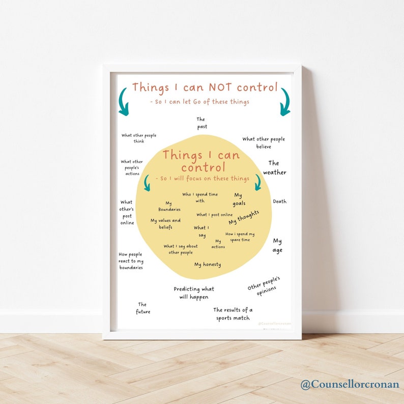 In My Control Poster Circle of Control Positive Thinking | Etsy Australia