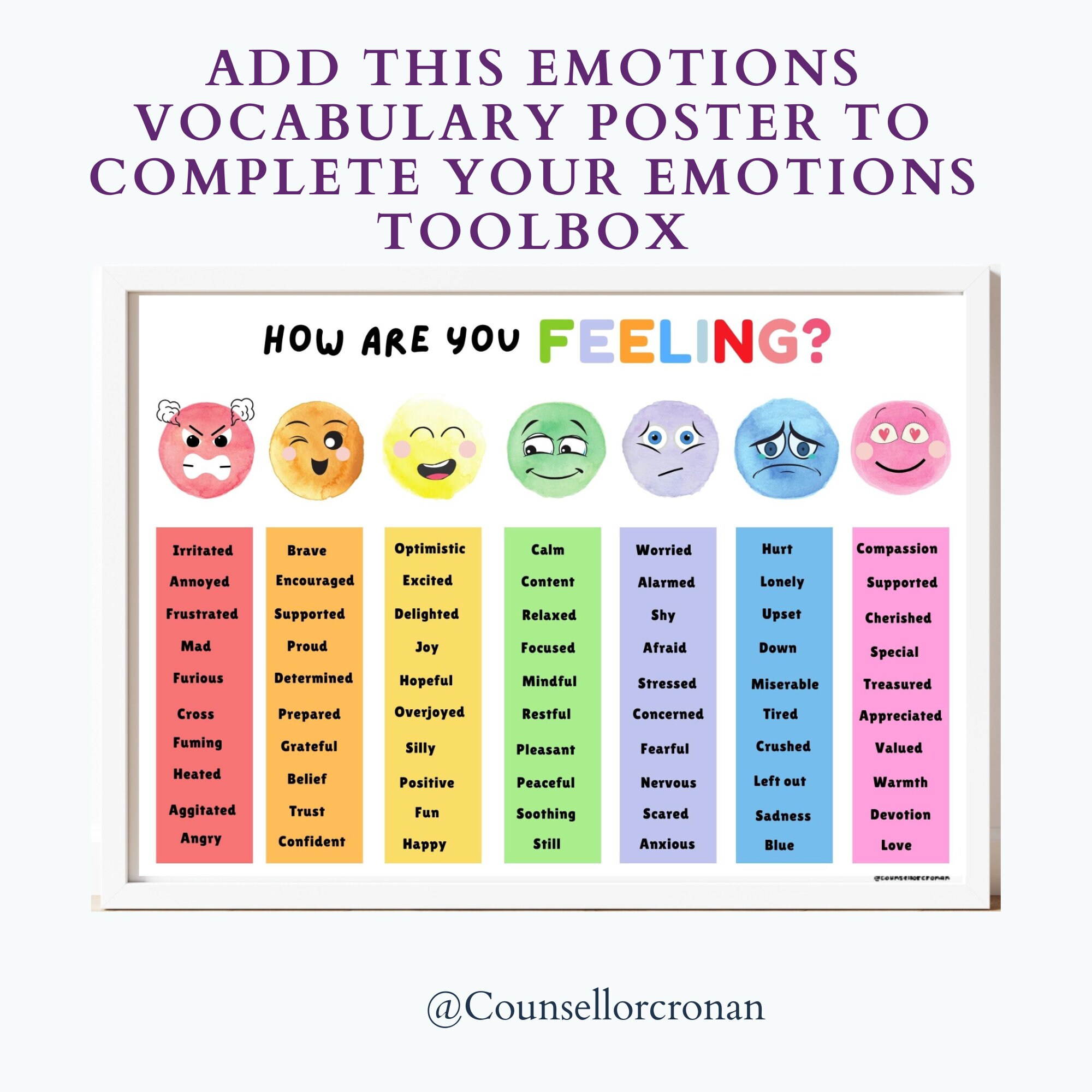 Kids Feelings Exploration Worksheets Emotions Vocabulary - Etsy UK