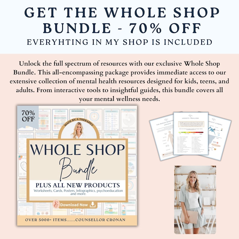 Counselling Worksheets, Therapy Bundle, Therapy Worksheets, Therapy ...