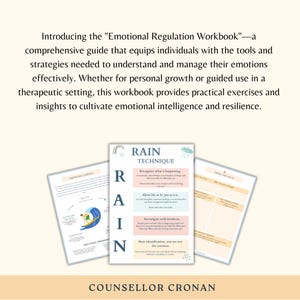 Emotional Regulation Journal, Therapy Office Decor, Therapist Wall Art ...