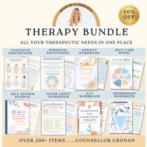 Therapy Worksheet Mega Bundle, Trauma Therapy, Teen Mental Health ...