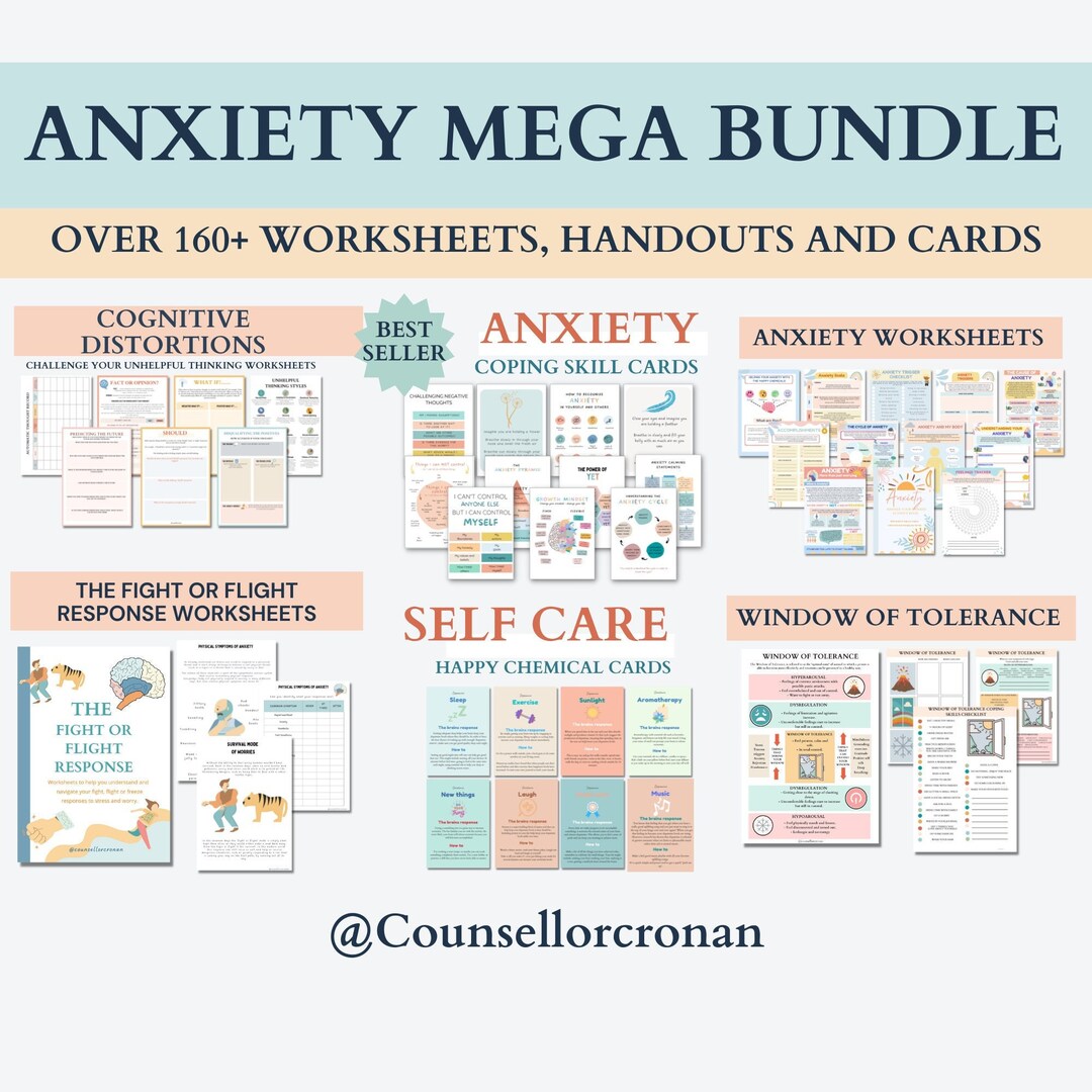 Anxiety Mega Bundle Psychologist Resources Therapy - Etsy Australia