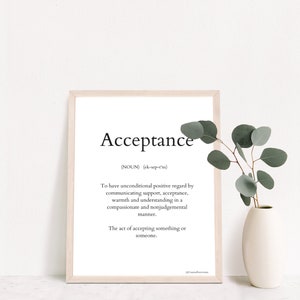 Acceptance Psychology Print, Self Love Wall Art, Social Psychology ...