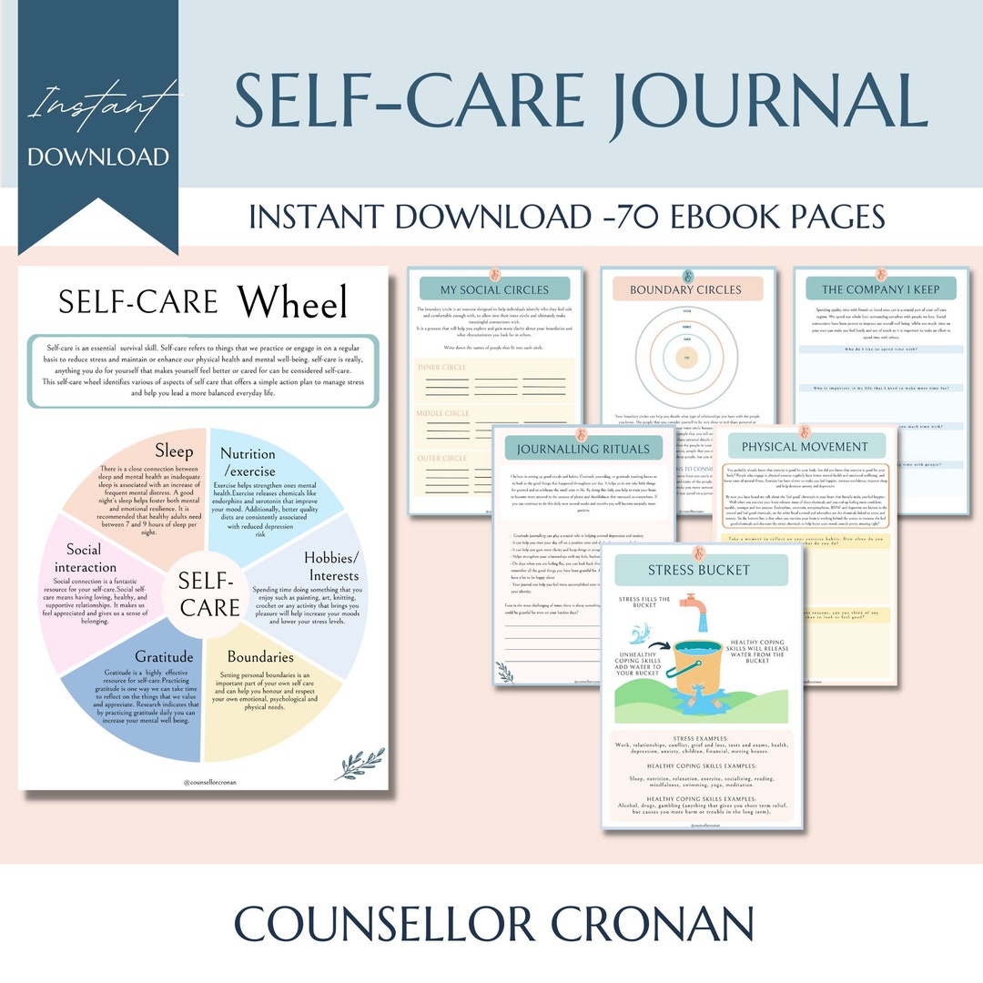 Self Care Journal, Self Care Workbook, Self Love, Burnout, Stress ...
