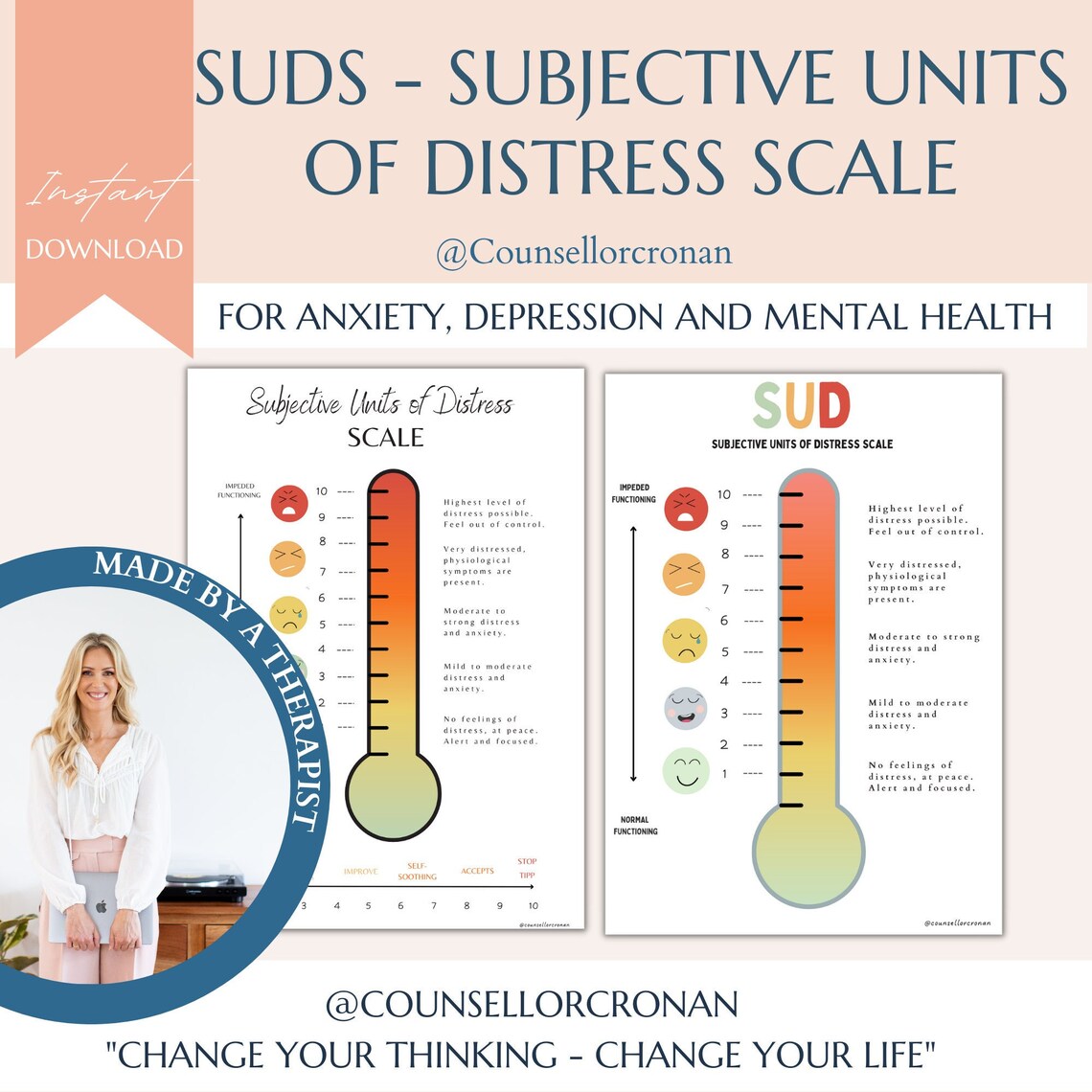 SUDS Subjective Units of Distress Scale Trauma Feeling - Etsy Canada