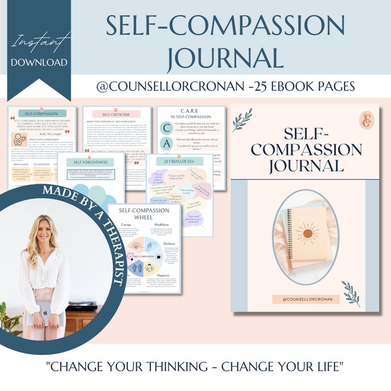 Self-compassion Journal Self-care Workbook Positive - Etsy Australia