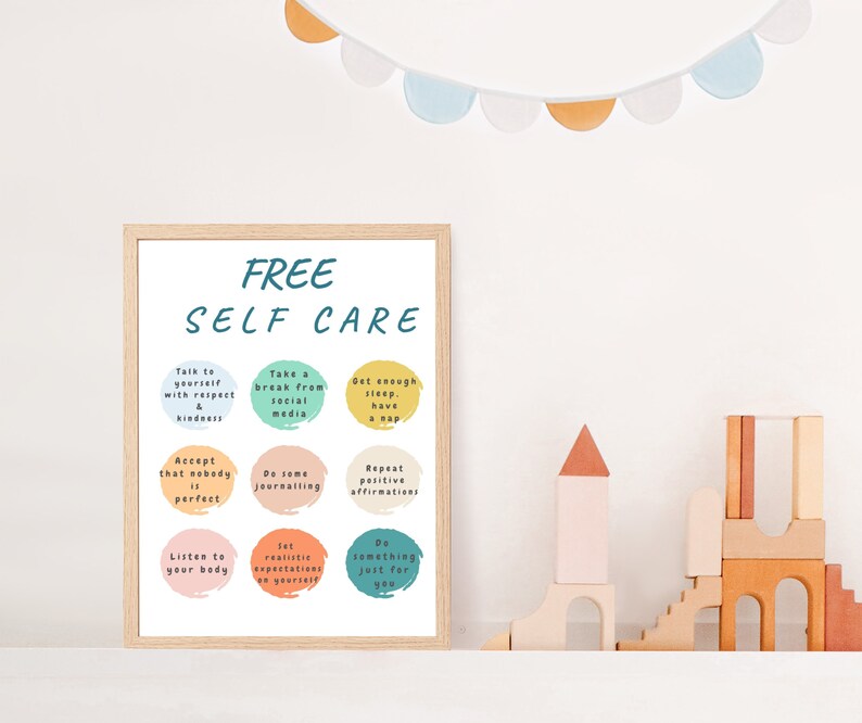 Self Care Poster Therapy Office Decor Therapy Wall Art | Etsy