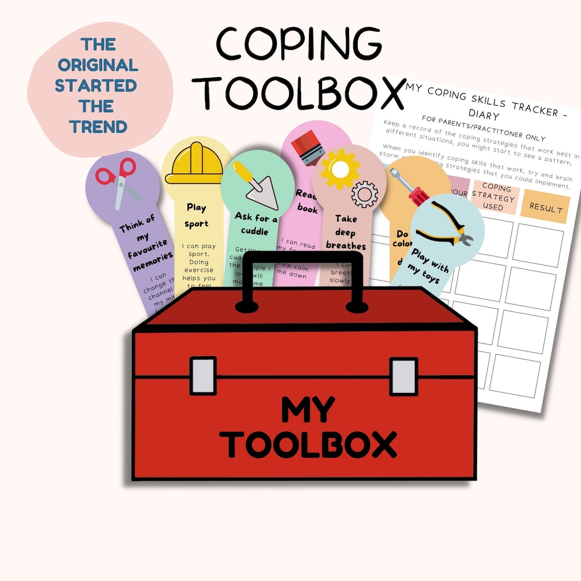 Coping Skills Toolbox Play Therapy Therapy Worksheets - Etsy