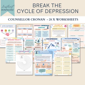 Therapy Worksheet Bundle, Psychology Resources, Inner Critic ...