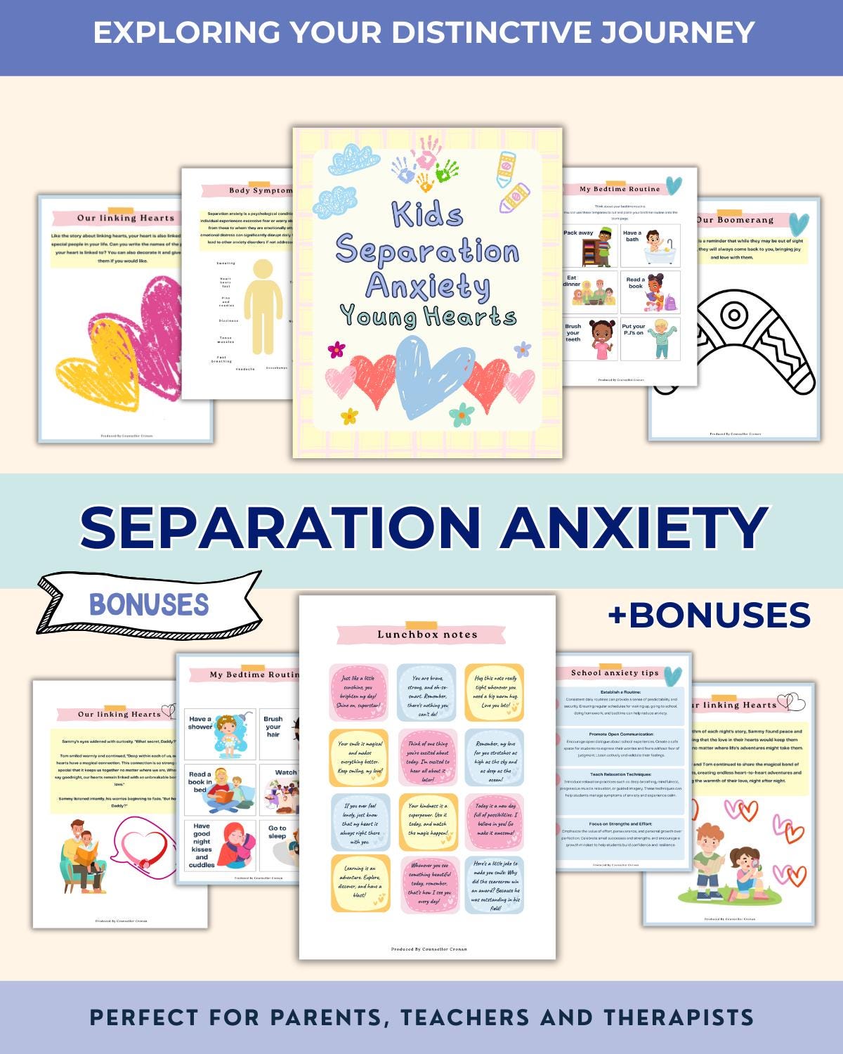 Separation Anxiety Workbook. Anxiety Relief. Kids Counselling. Art ...