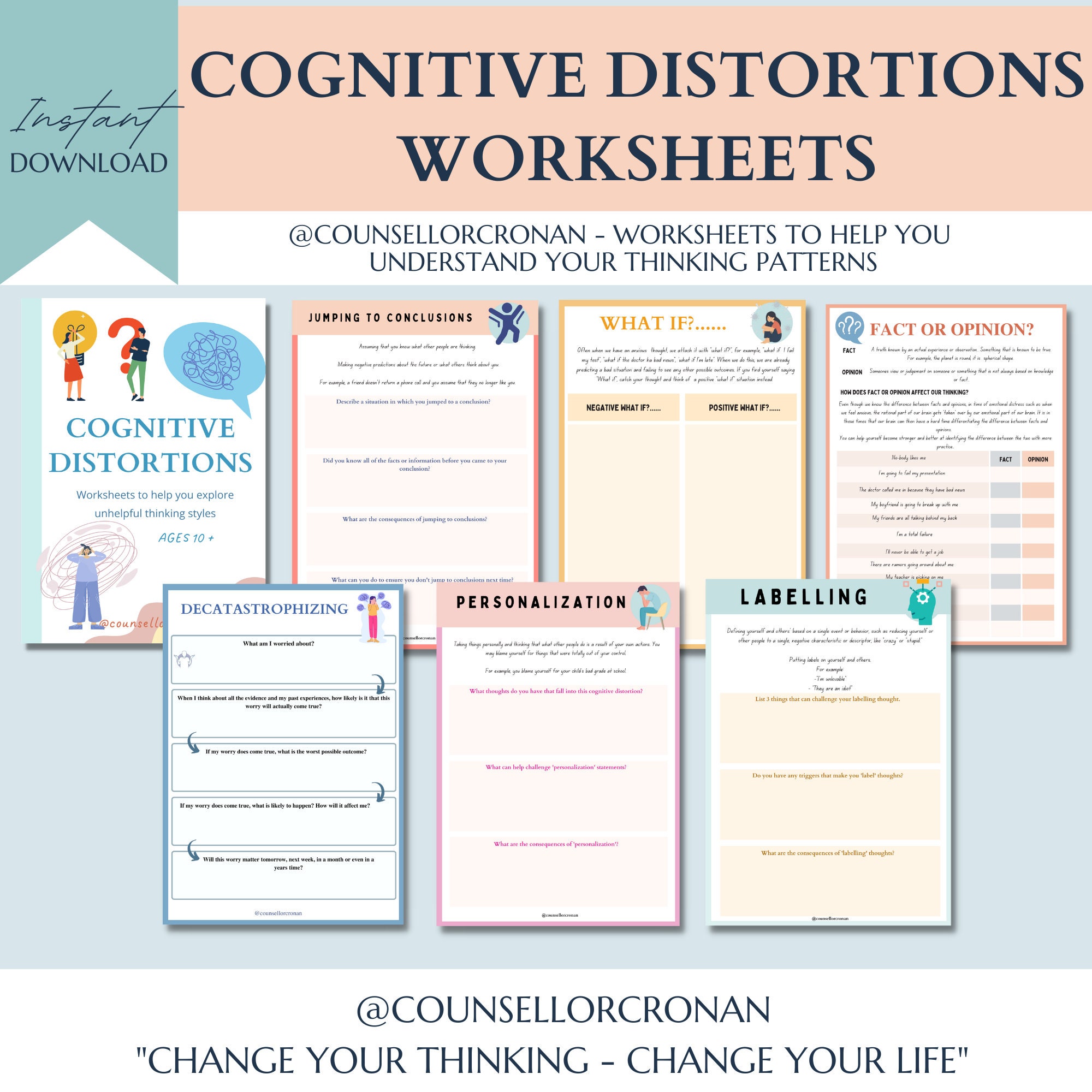 Anxiety Mega Bundle Psychologist Resources Therapy - Etsy